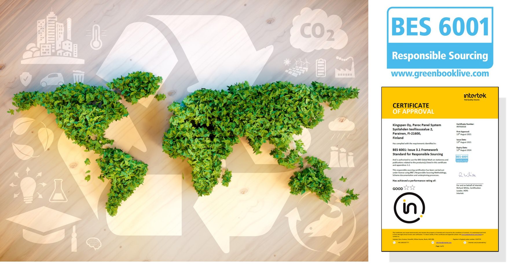 Paroc Panel System har tilldelats BES 6001 – Responsible Sourcing